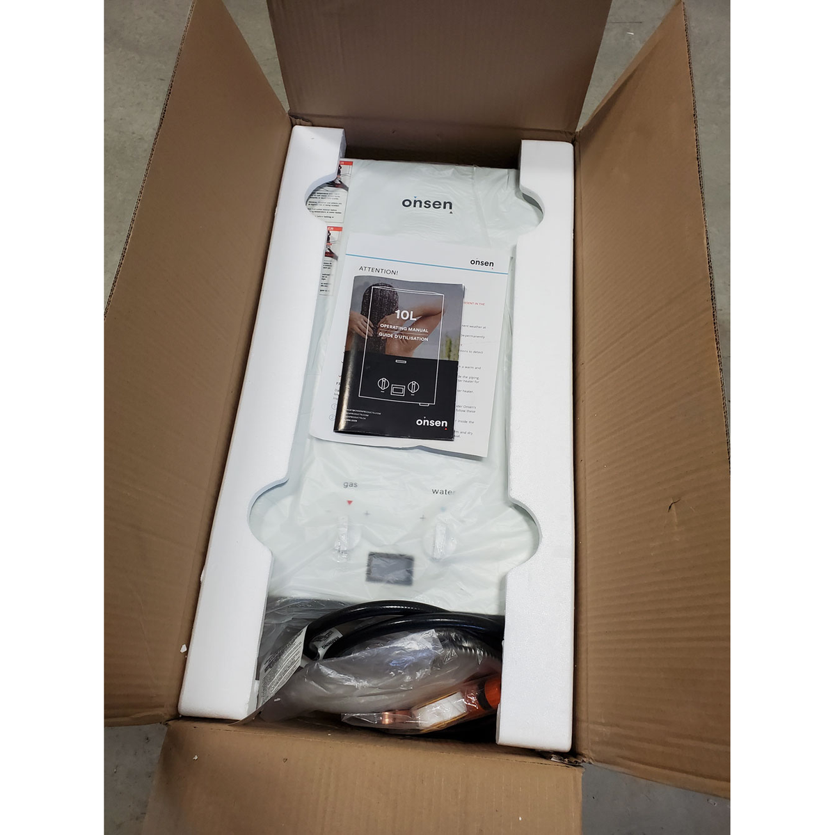 Onsen 7L Outdoor Propane Portable Tankless Water Heater 50K BTU (USED ...